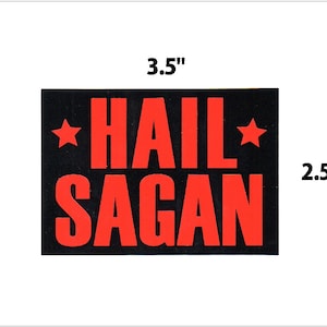 Hail Sagan Funny Black and Red Vinyl Sticker Decals - Etsy