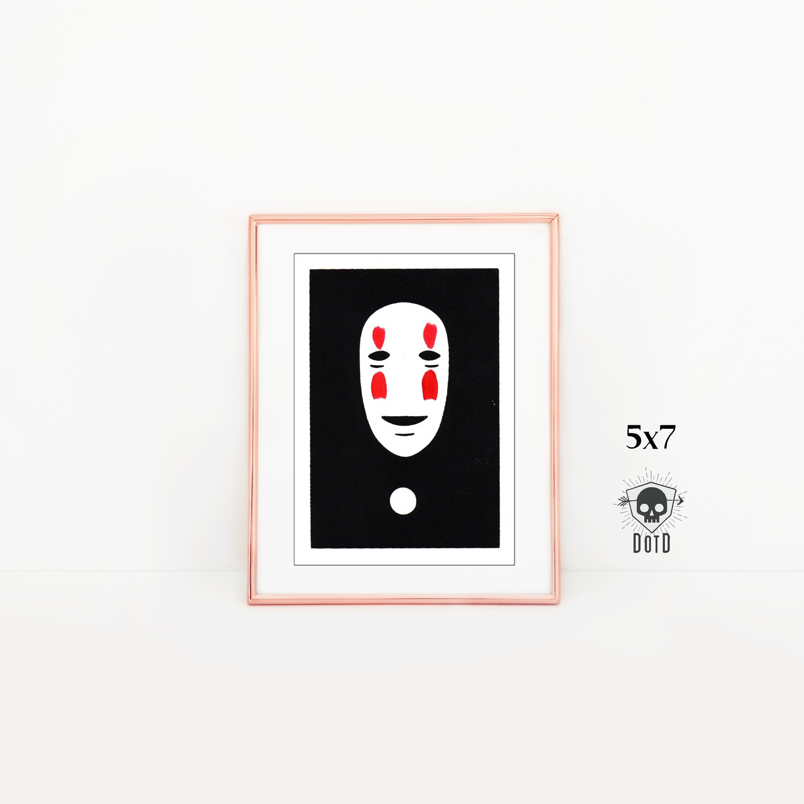 No Face Hand Pulled Art Print 5x7 Paper Print Geek Gift - Etsy