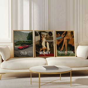 Old Money Aesthetic Print, Luxury Woman in Car, Vintage Room Decor ...