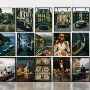 Old Money Aesthetic Print, Luxury Woman in Car, Vintage Room Decor ...