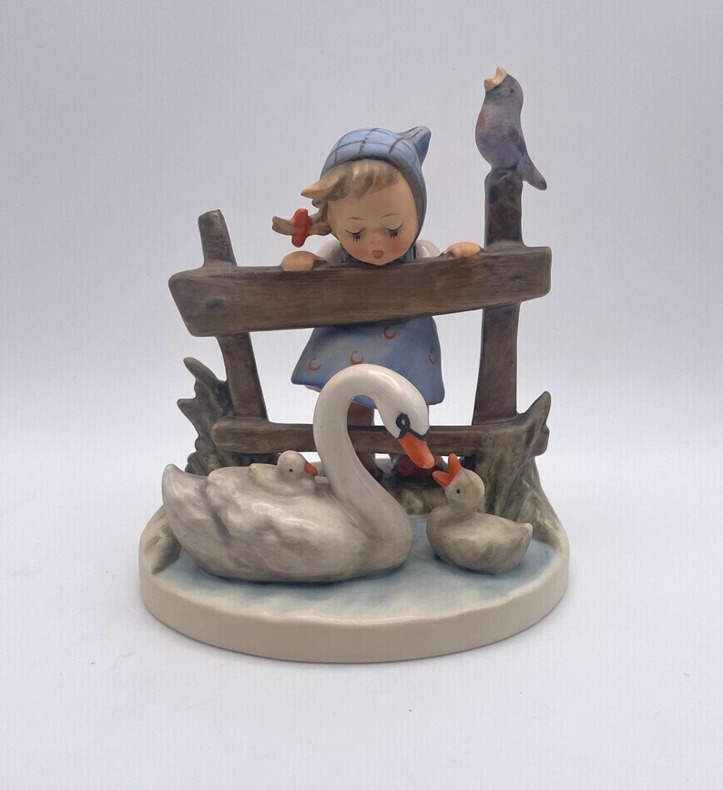 Goebel Hummel “swan Lake” Girl With Swans Figurine #2038 – Vintage W ...