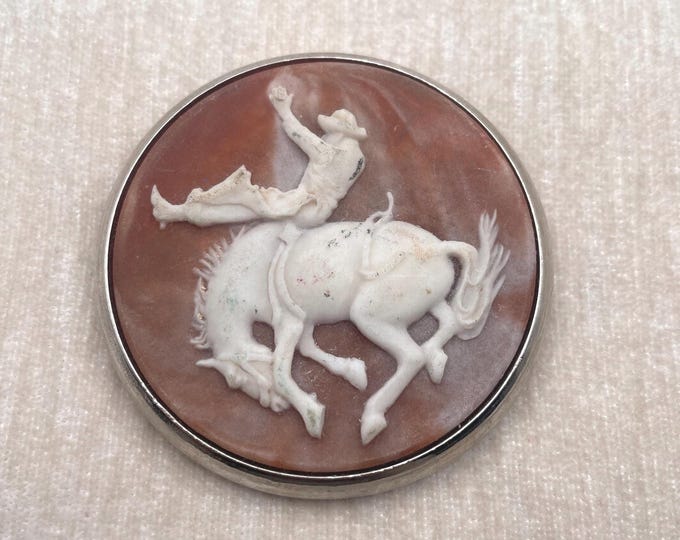 Vintage Incolay Studios Cowboy Bronco Belt Buckle, 1981 Cameo - Etsy