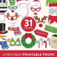 Christmas Party Photo Booth Frame: Holiday Selfie Prop, Instant ...