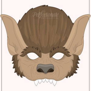 Printable Werewolf Mask Prop | Halloween Printable Prop | DIY Halloween ...