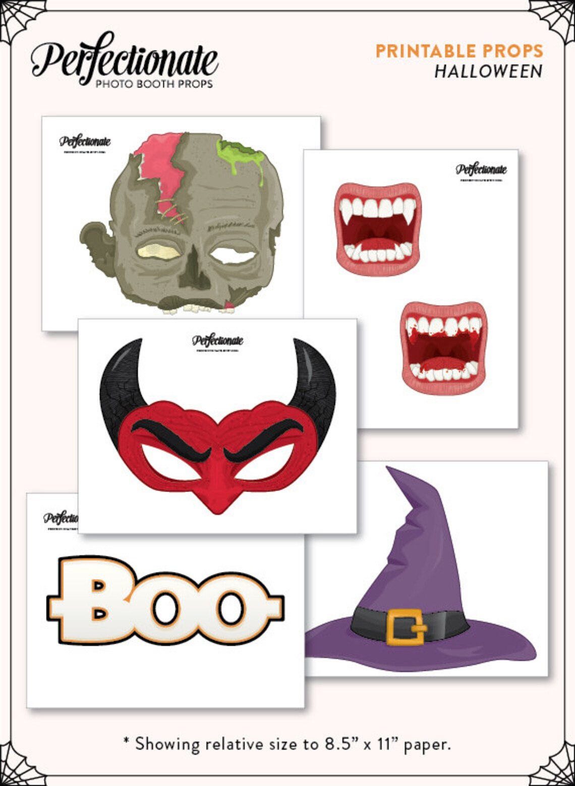 Printable Halloween Photo Booth Props 23 Printable Halloween - Etsy