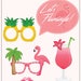 Printable Flamingo Party Props 17 Coral Pink Flamingo Props DIY Props ...