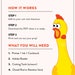 Printable Rubber Chicken Prop | Carnival, Circus Party (PDF, JPEG) - Etsy