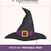 Printable Witch Hat Prop Halloween Printable Prop DIY Props Instant ...