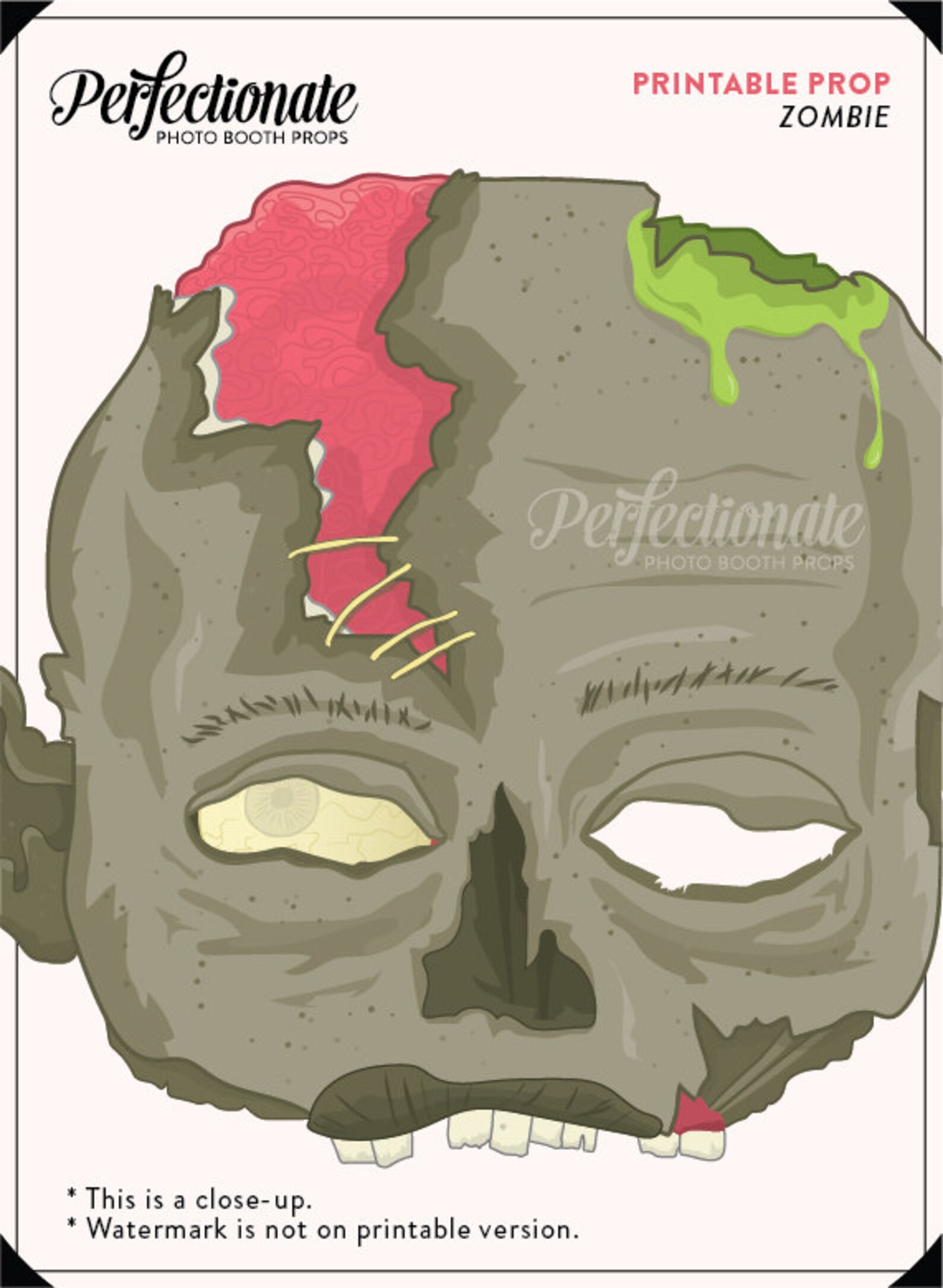 Printable Zombie Prop Halloween Printable Prop DIY | Etsy
