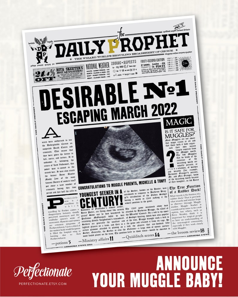 Custom Daily Prophet Front Page JPG 11x17 Potter Save the - Etsy
