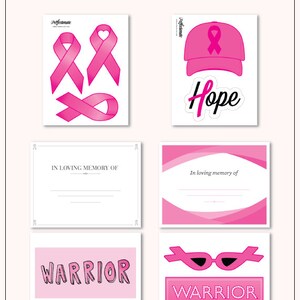 Breast Cancer Awareness Photo Booth Props: 33 Printables (digital ...