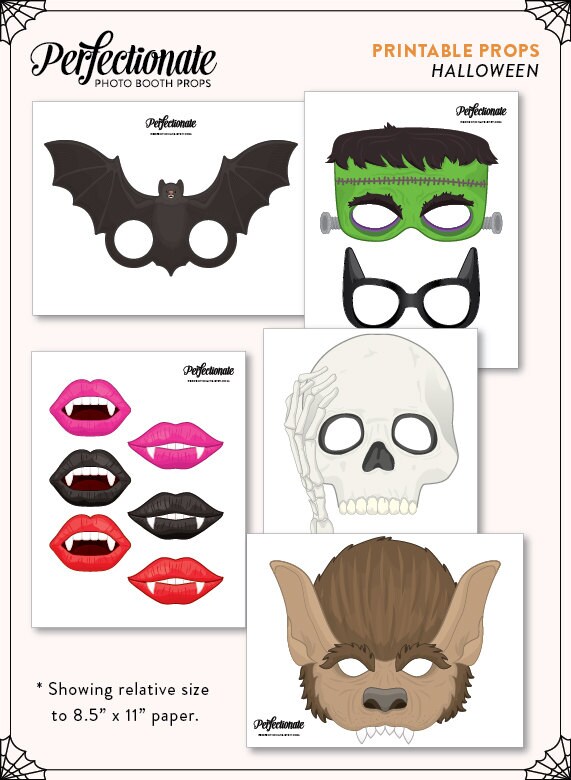 Printable Halloween Photo Booth Props 23 Printable Halloween | Etsy