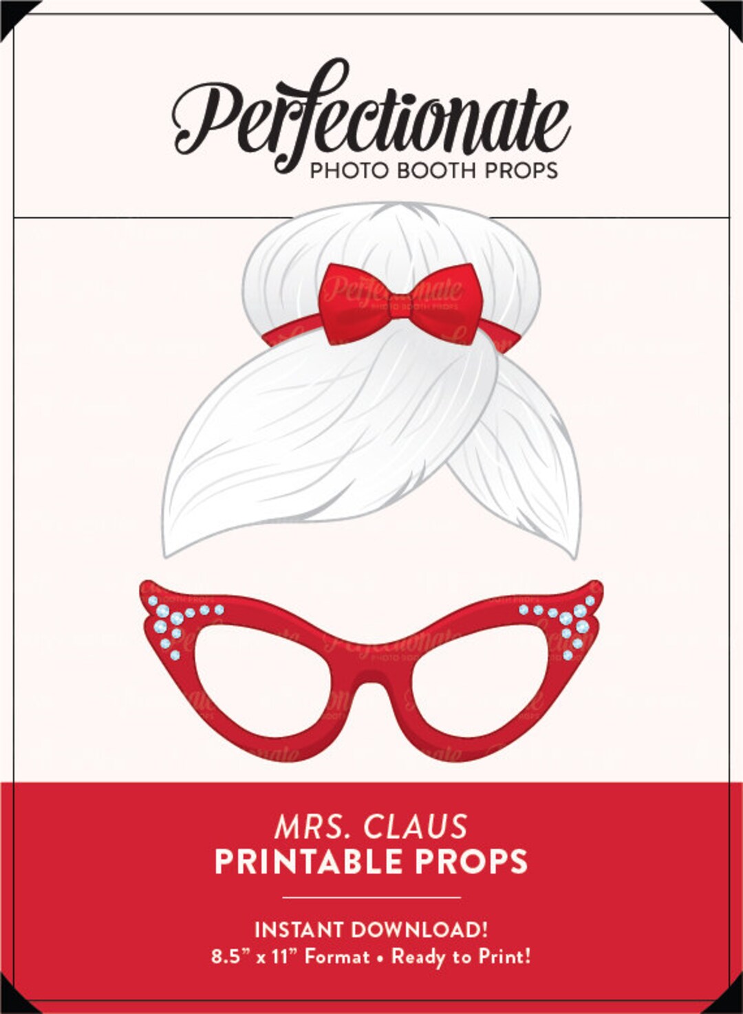Mrs. Claus Props | Printable Mrs Claus | Mrs Claus Hair | Printable ...