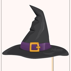 Printable Witch Hat Prop Halloween Printable Prop DIY Props Instant Download Photo-booth Clipart ...