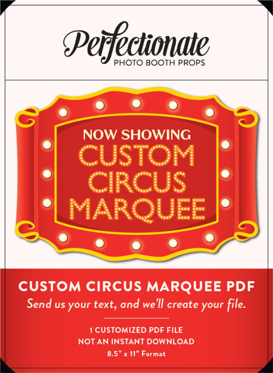 Customized Printable Marquee PDF You Provide Your Words and We Provide ...