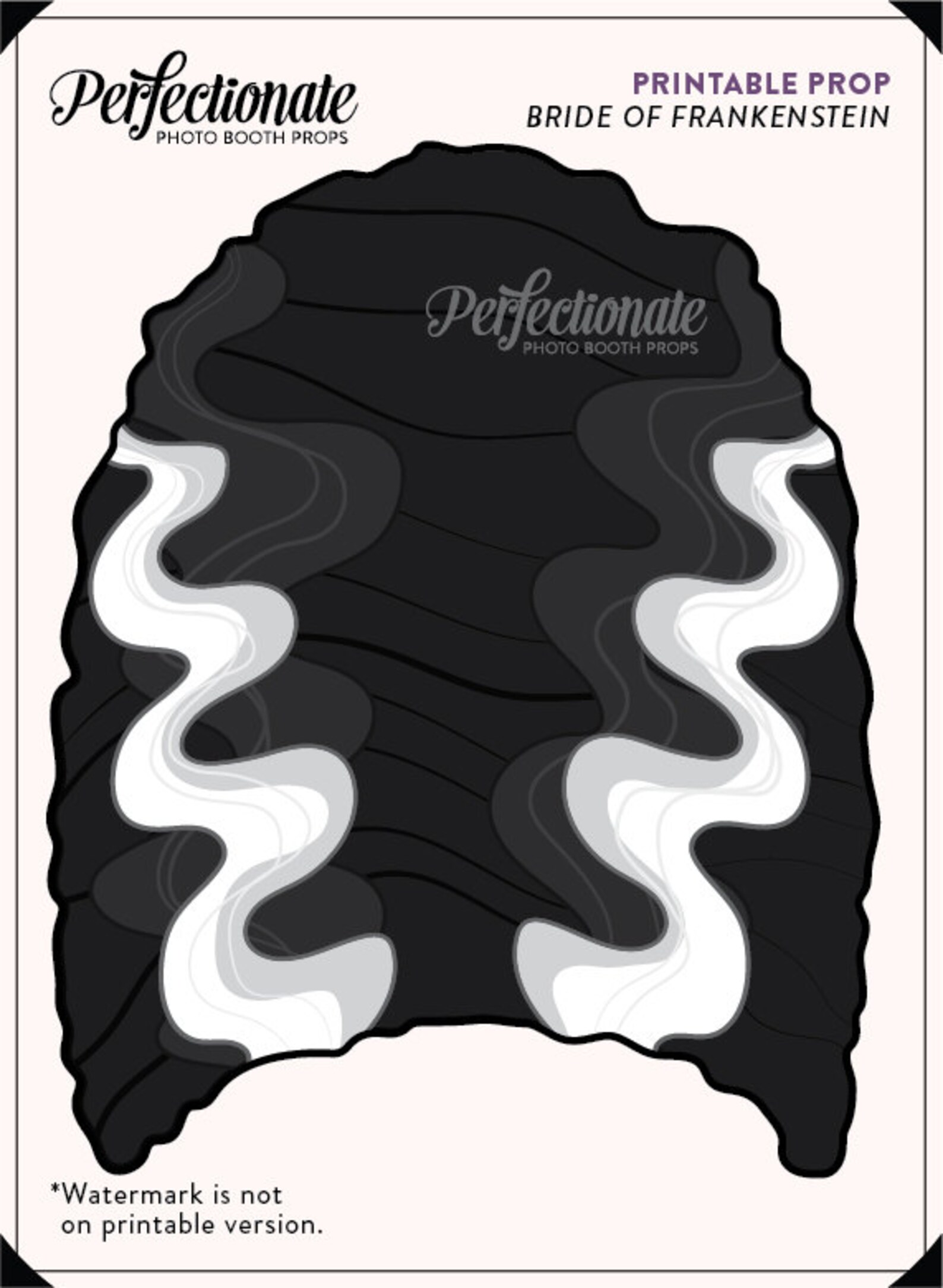 Printable Frankenstein's Bride Prop Halloween Printable | Etsy