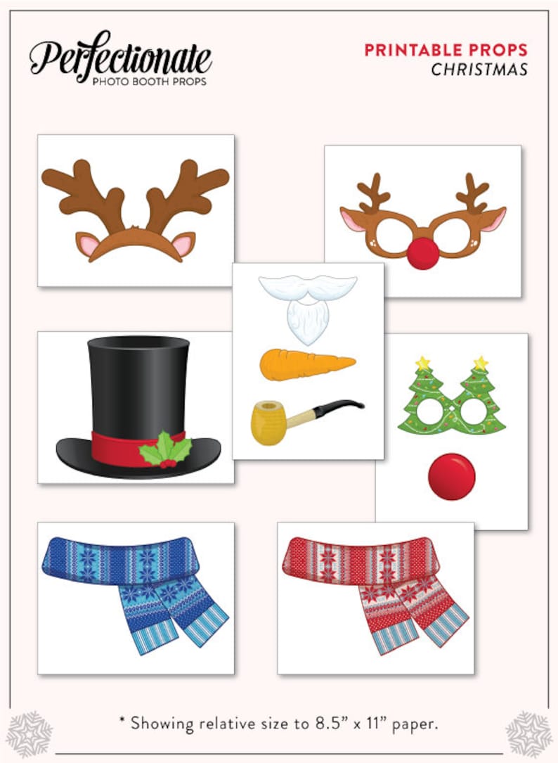 Printable Christmas Photo Booth Props 31 Printable Props - Etsy Australia