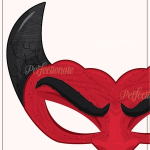 Printable Devil Mask Prop: Halloween Photo Booth (PDF) - Etsy