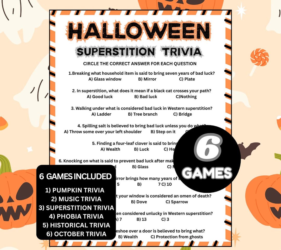 Halloween Trivia Game | Printable Halloween Trivia Quiz | Halloween ...