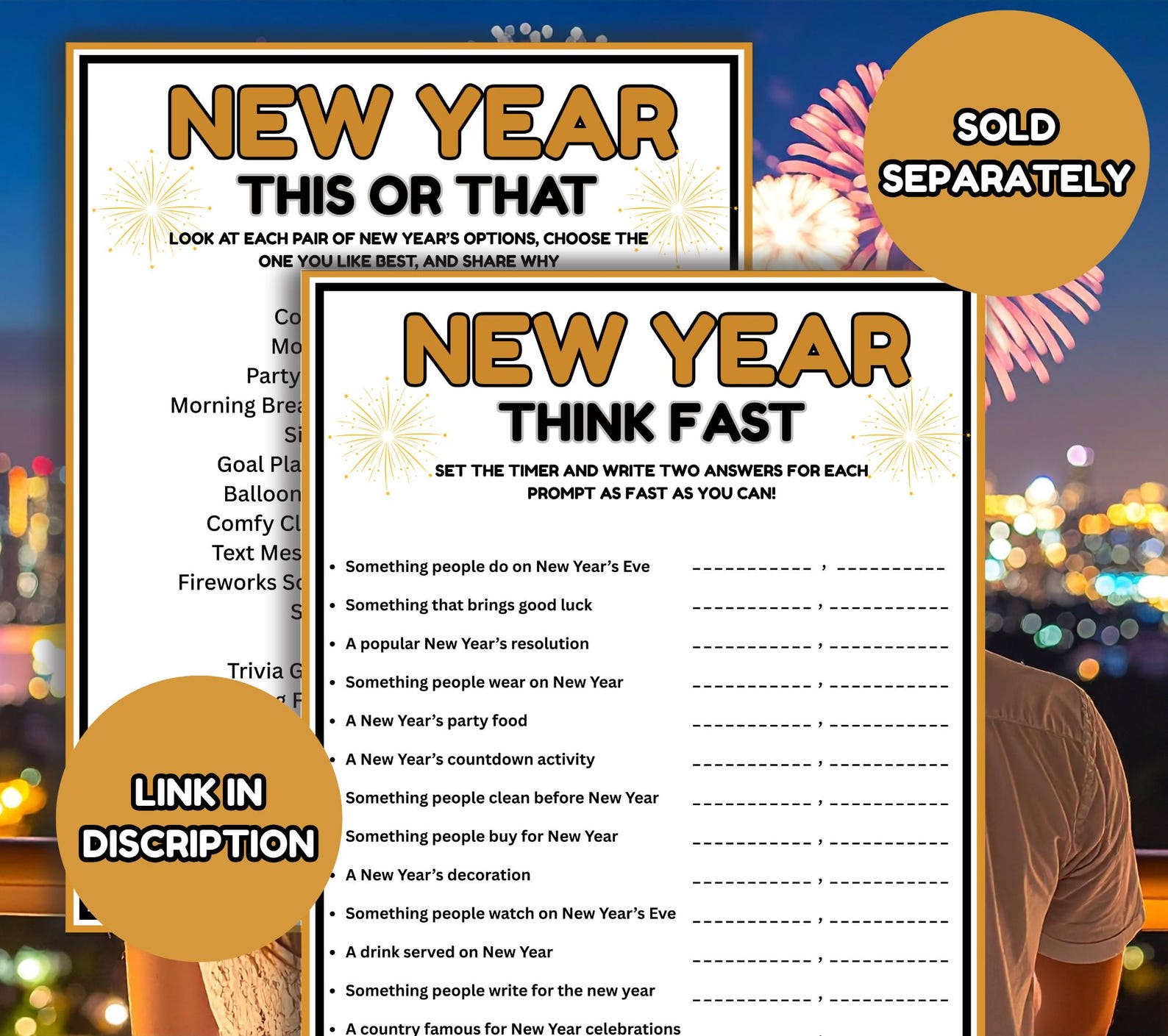 New Year’s Trivia Game Printable | NYE Quiz Questions & Answers | New ...