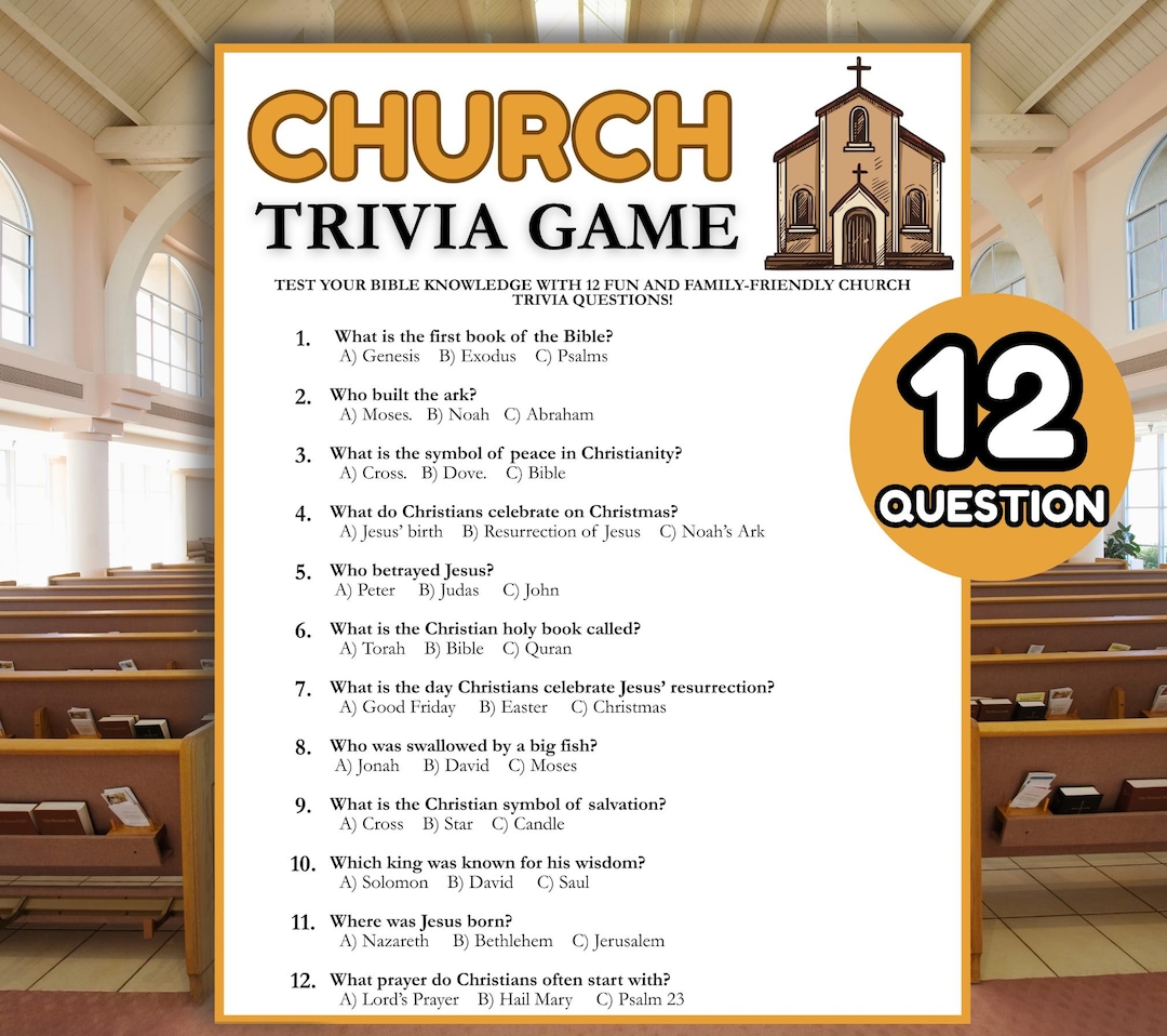 Church Trivia, Games for Church Games Printable, Church Activities ...