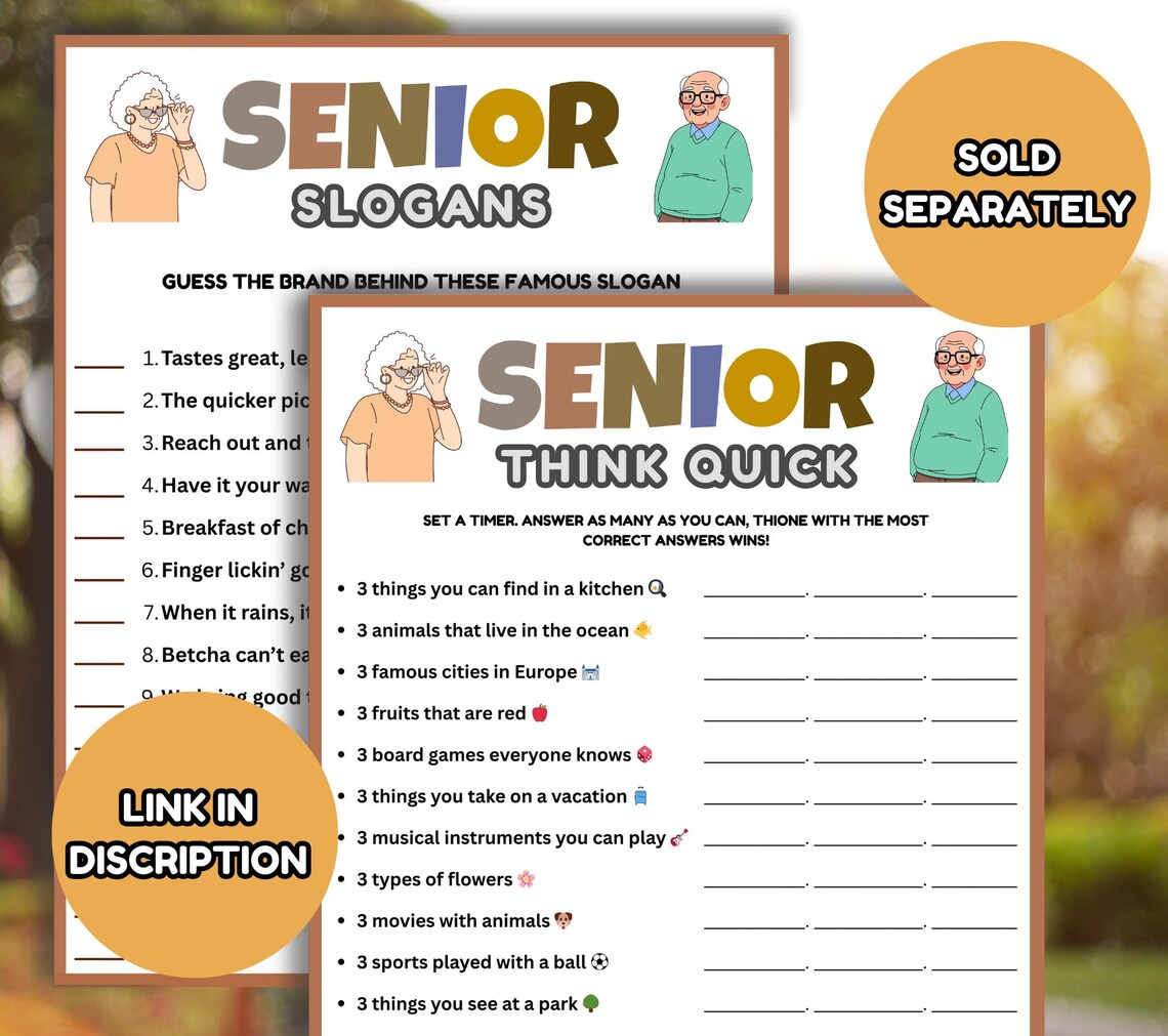 Games for Senior Citizens, Senior Games for Group of Seniors, Seniors ...