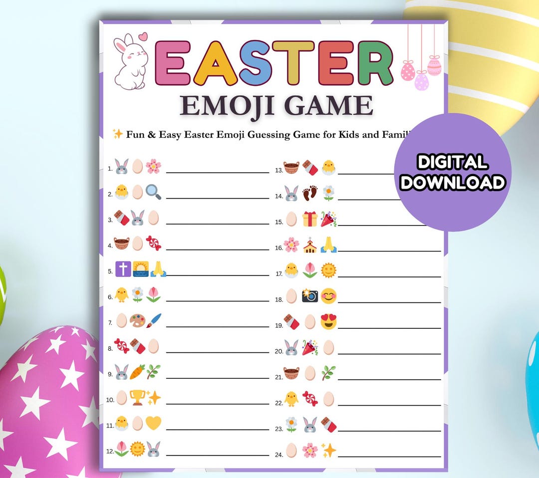 Easter Emoji Game, Emoji Easter Game, Easter Emoji Game, Fun Easter ...