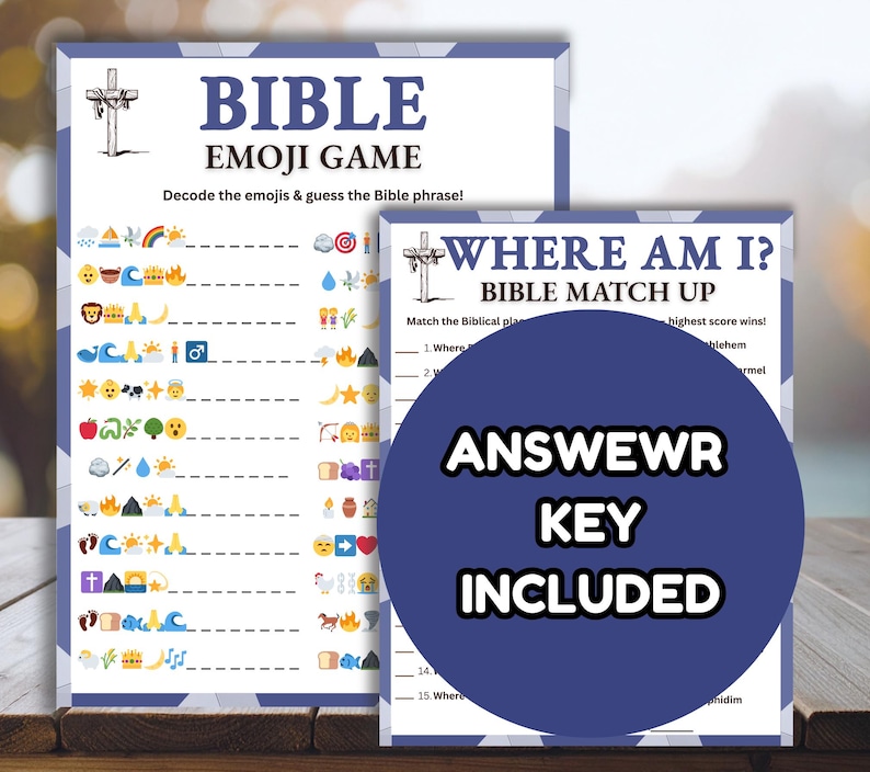 Bible Emoji Game Church Activity Bible Games for Kids Teens Adults ...