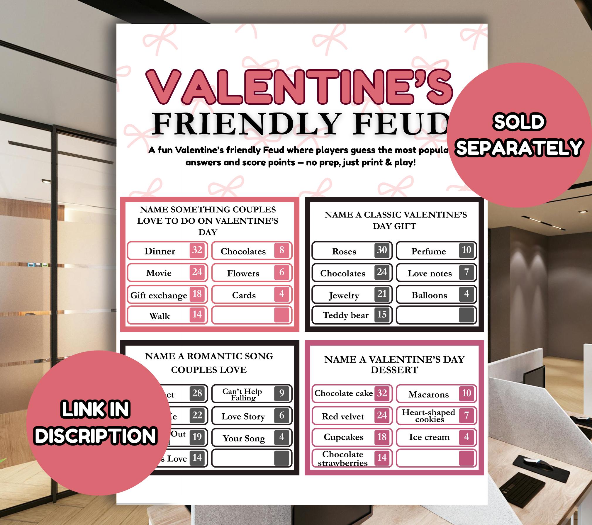 Valentine's Office Left Right Game, Coworker Valentines Pass the Gift ...
