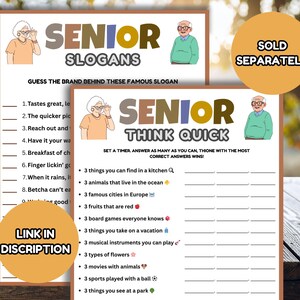 Senior Sayings Game, Fun Printable Senior Game for Elderly, Activity ...