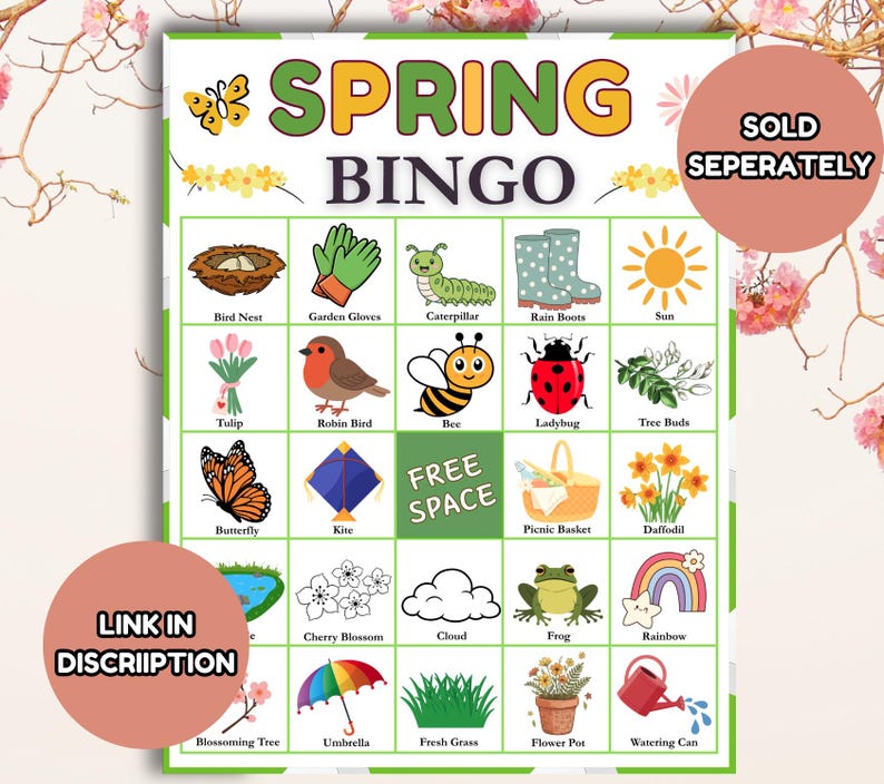 Flower Bingo, Spring Bingo, Garden Bingo, 50 Printable Flower Bingo ...