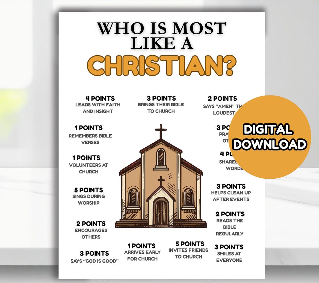 Who is Most Like a Christian, Fun Christian Game for Group, Christian ...