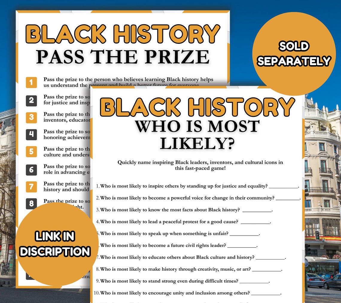 Black History Month Fact or Fiction Game, Fun Printable Black History ...