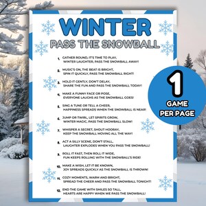Pass the Snowball, Fun Winter Pass the Prize Game for Kids, Winter ...