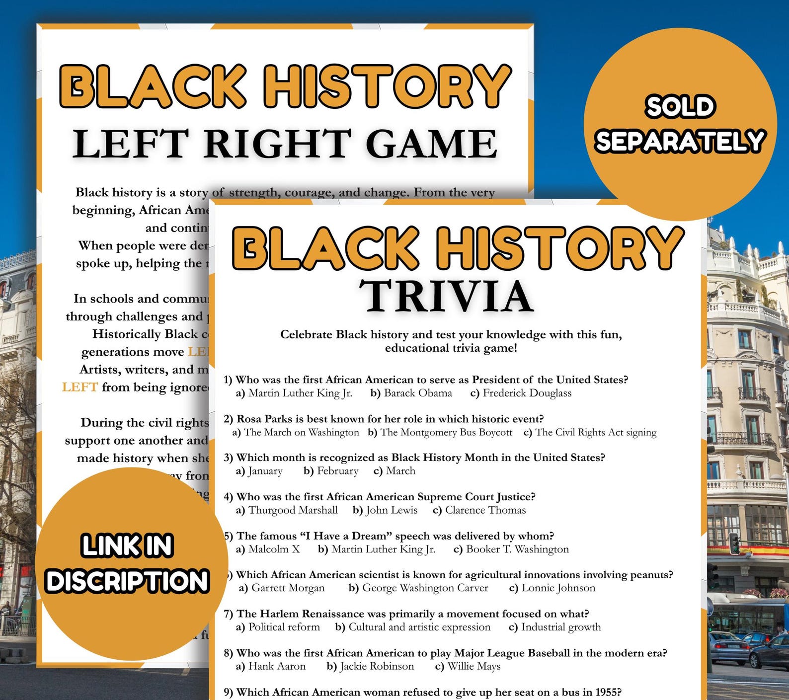 Black History Month Fact or Fiction Game, Fun Printable Black History ...