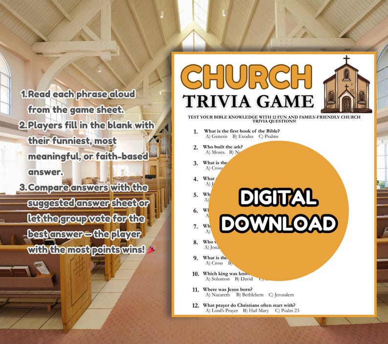 Church Trivia, Games for Church Games Printable, Church Activities ...