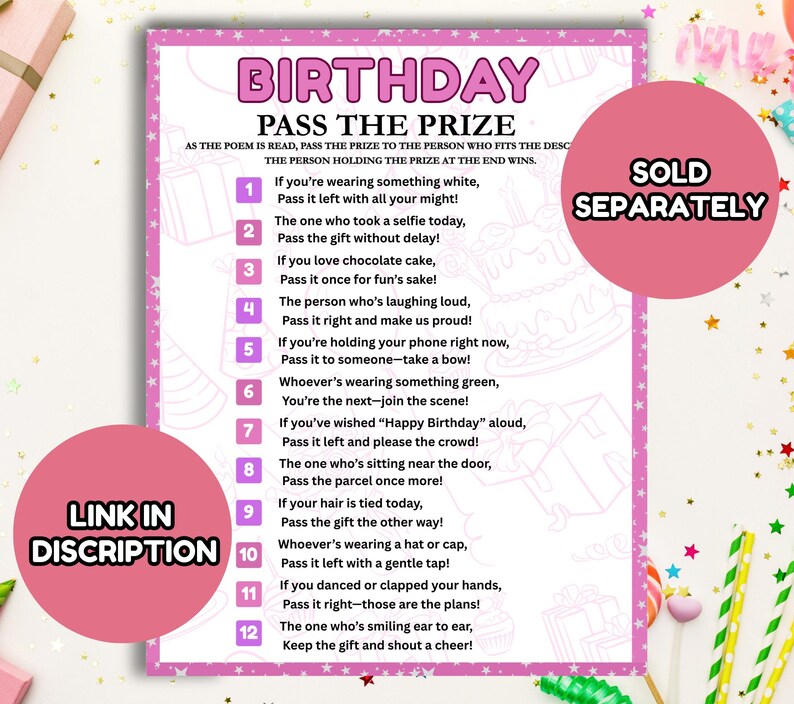Birthday Emoji Pictionary Game, Printable Birthday Game for Girls, Fun ...