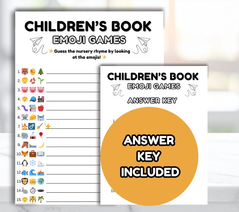 Children's Book Emoji Game, Emoji Children's Book Game, Baby Book Emoji ...