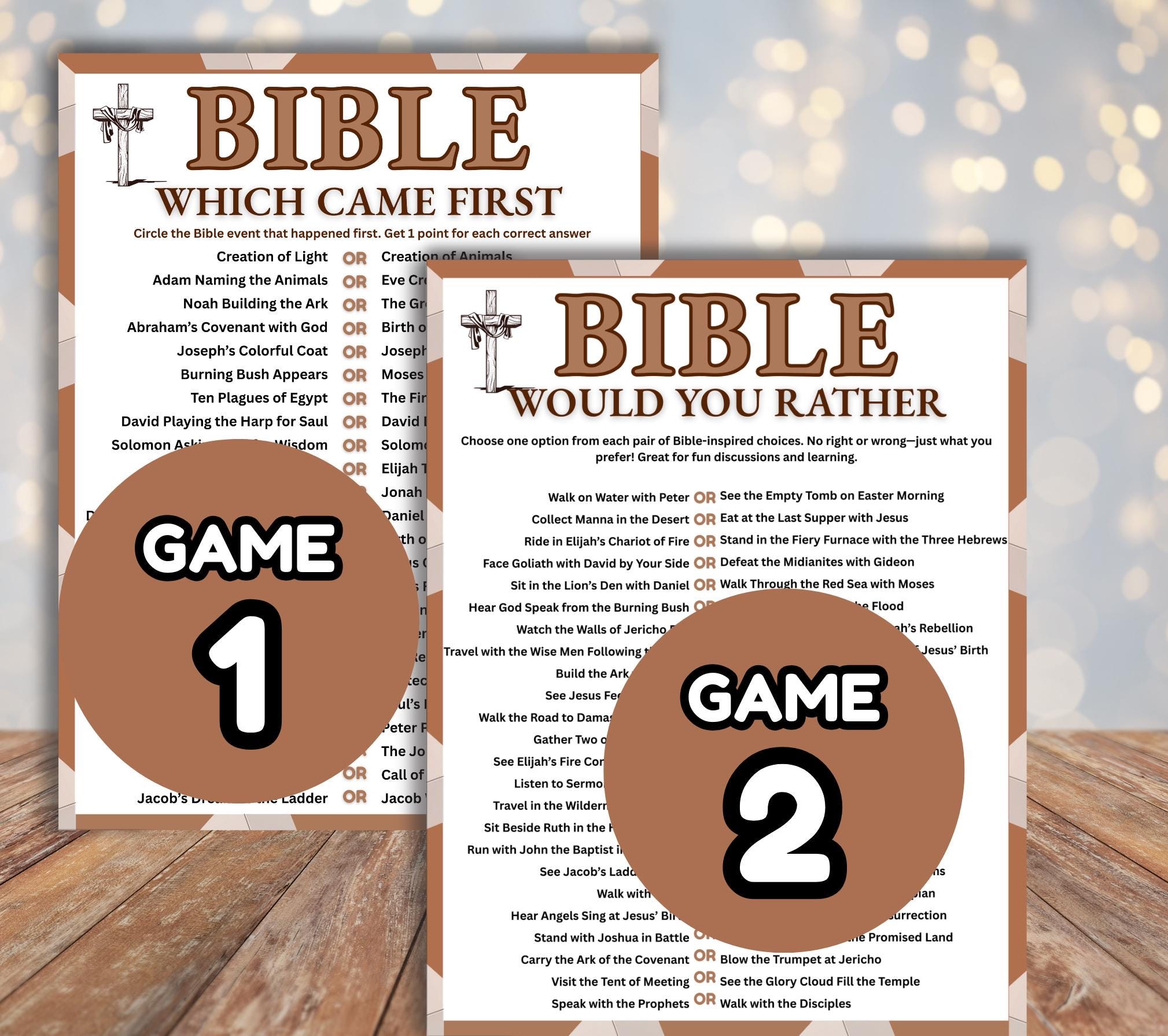 Bible Would You Rather Game Bible This or That Printable Church Game ...