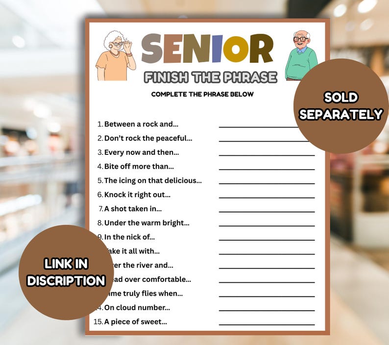 How Senior Are You, Family Game Night, Dementia Activity, Retirement ...