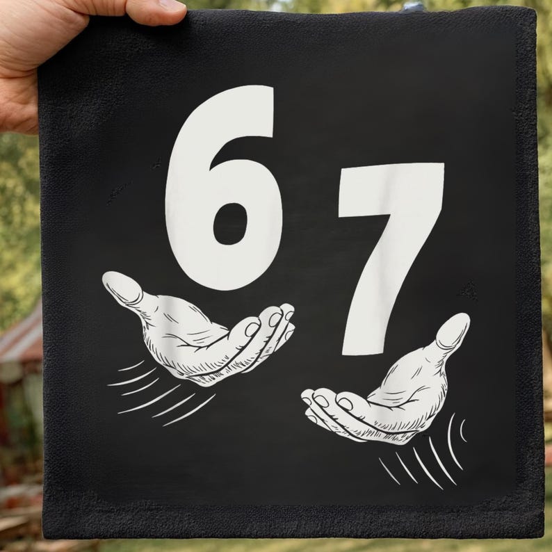 Six Seven 67 Meme PNG, Funny Hand Gesture Design, Kids Teen Boys 6-7 ...