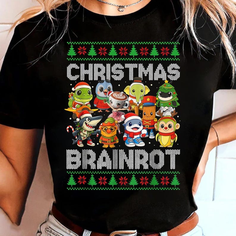 Funny Christmas Italian Brainrot Kids Meme PNG, Ugly Sweater (digital ...