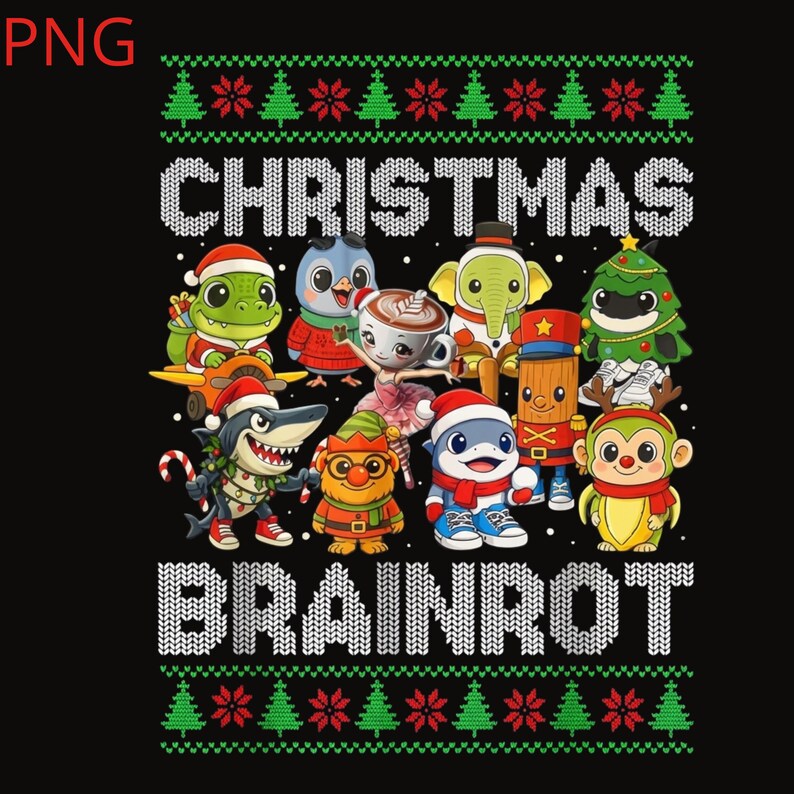 Meme navideño divertido de niños con cerebro italiano podrido, PNG ...