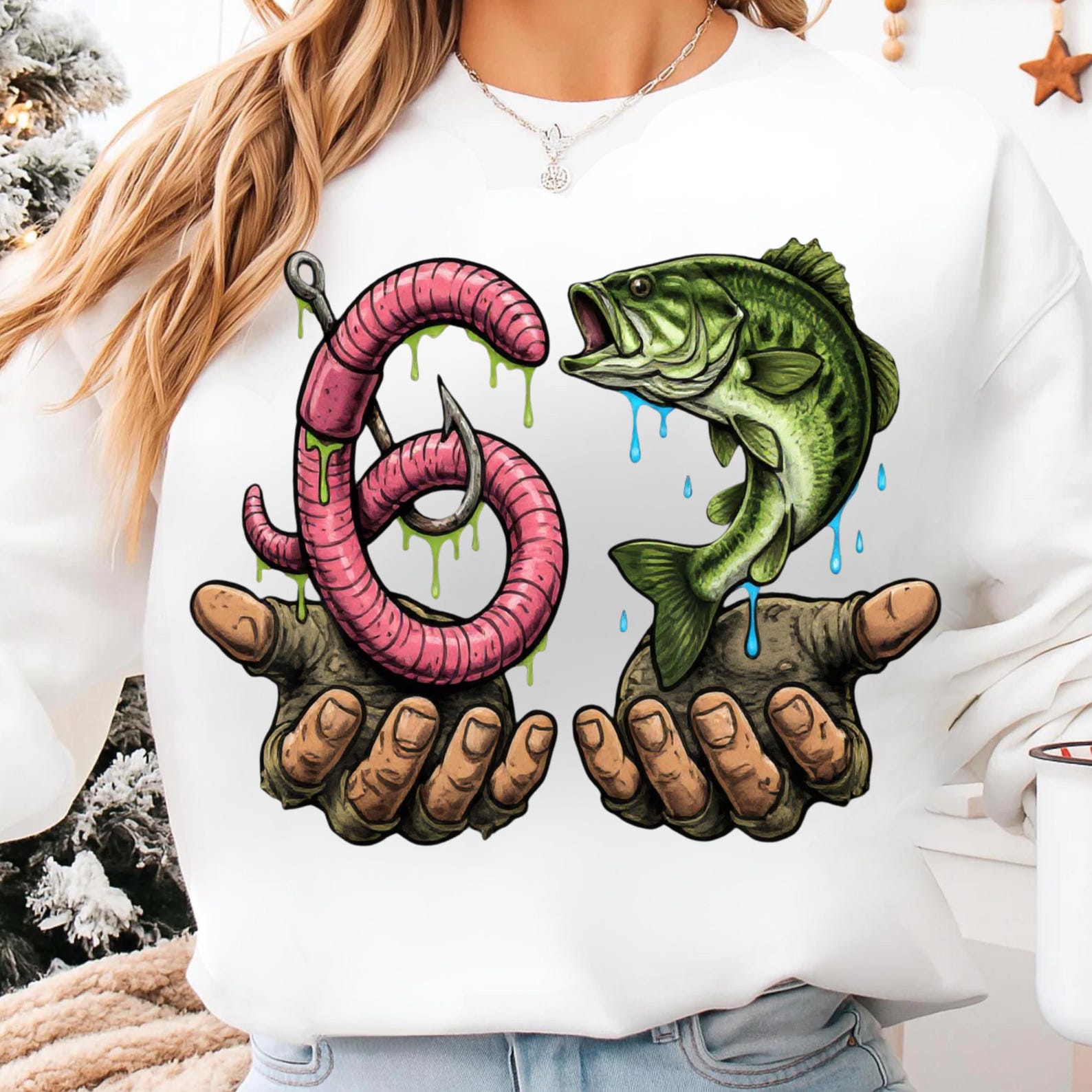 Fishing 67 Meme PNG, Angler Bass Fish & Worm Design (digital Download ...