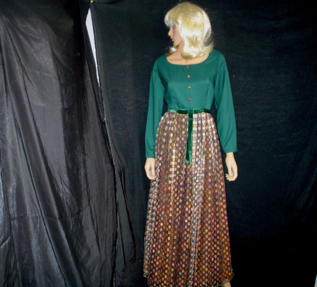 60s M Estelle Rose Psychedelic Acetate Crepe & Tulle Mesh Prom - Etsy