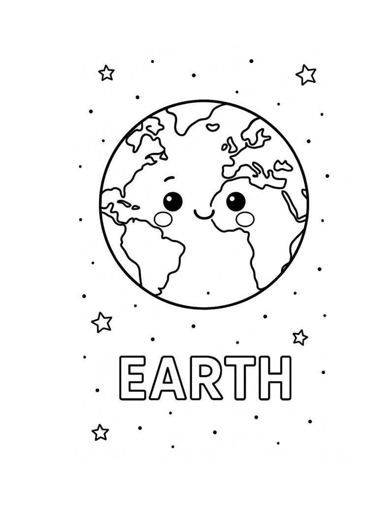 Solar System Coloring & Learning Book | Kids Space Activity (printable ...