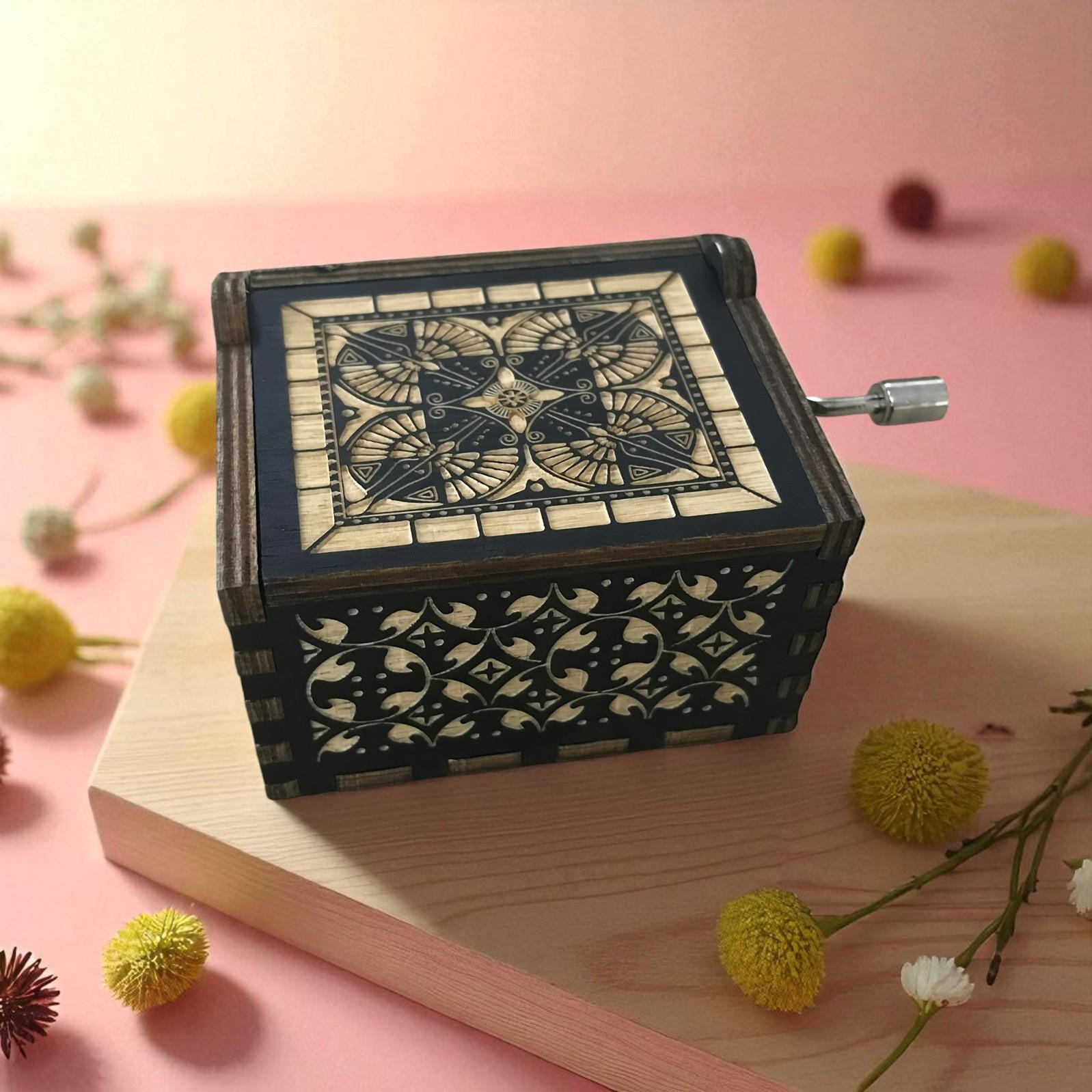 The Godfather Music Box – Hand Crank Wooden Box – Movie Theme Gift ...