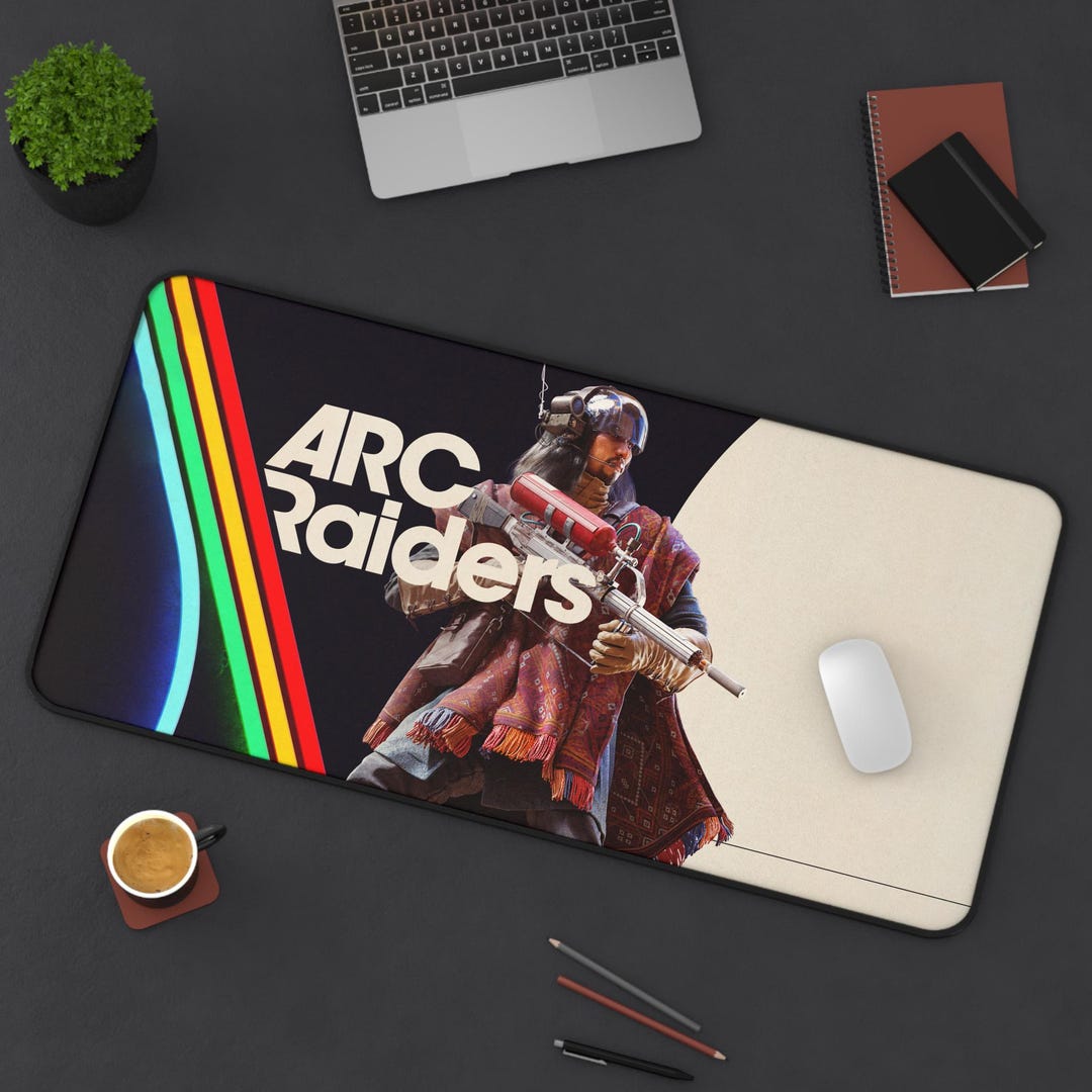 ARC Shooter Retro Sci-fi Soldier Desk Mat, Gaming Mouse Pad - Etsy