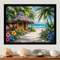Whimsical Beach Hut Clip Art: Watercolor Coastal Cabin (PNG Digital ...