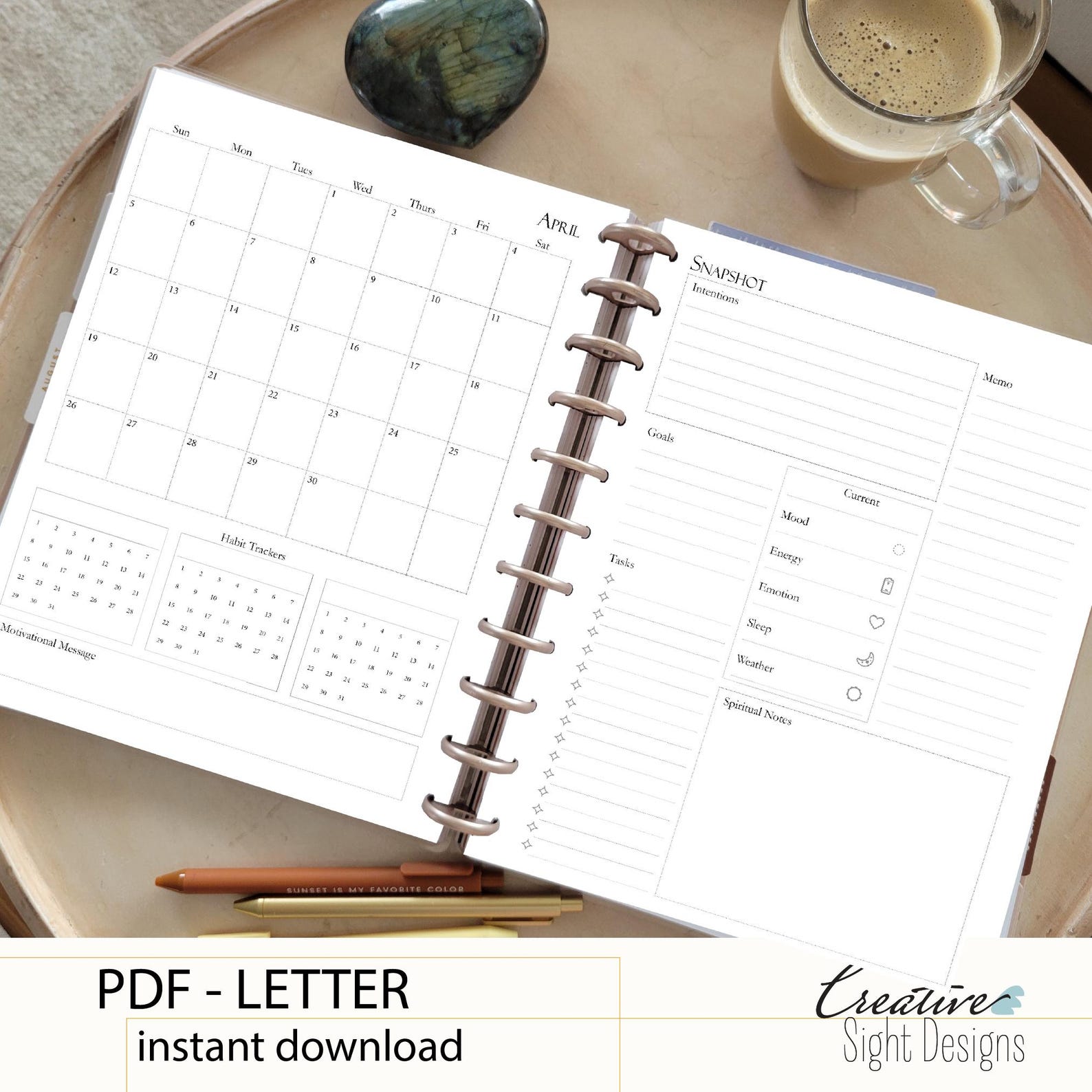 2026 Discbound Page Inserts, Planner Pages Printable, Letter Size ...